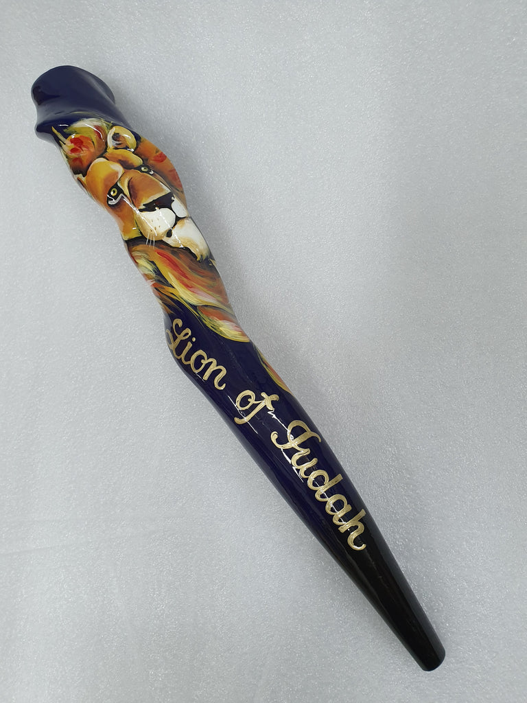 Lion of Judah Painted Eland Shofar – El Shaddai Supplies