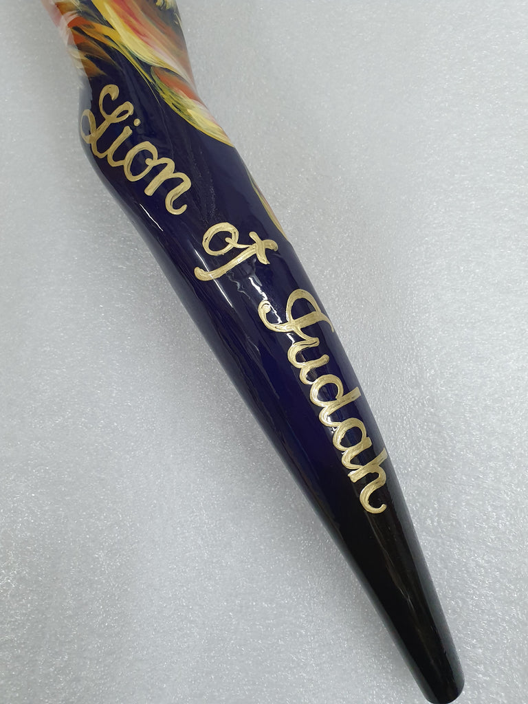 Lion of Judah Painted Eland Shofar – El Shaddai Supplies