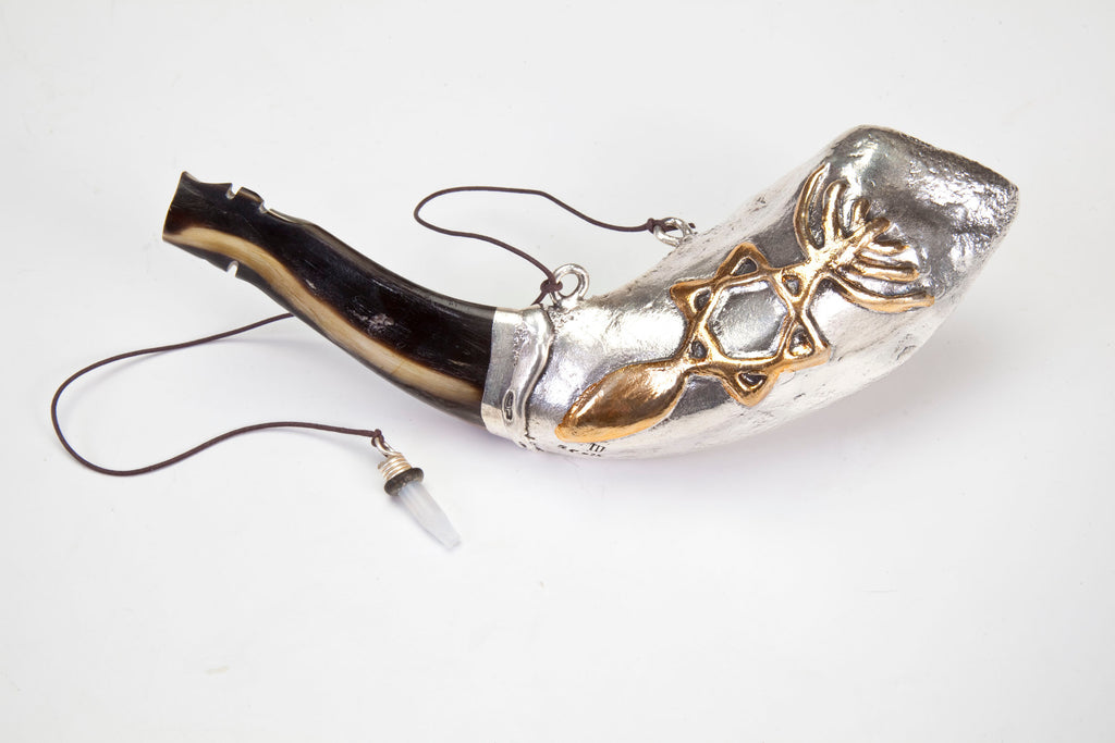 Messianic Symbol Silver Plated Rams Anointed Horn Shofar – El Shaddai ...